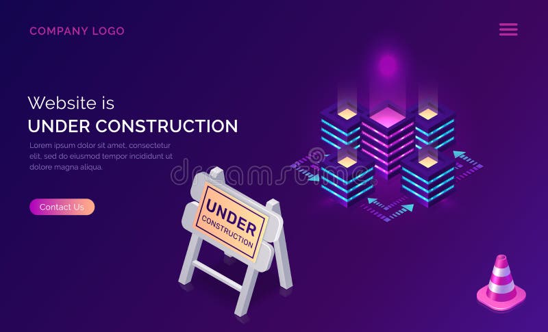 Website Under Construction, Maintenance Work Error Stock Vector ...