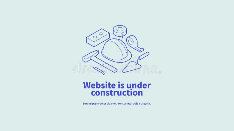 Website Under Construction Page Stock Vector - Illustration of ...