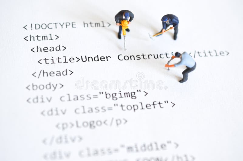 Website under construction stock image. Image of page - 141837255