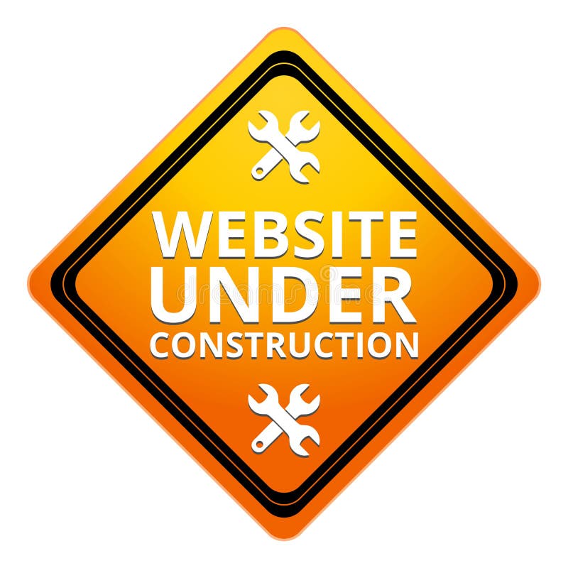 Website Under Construction, Laptop Icon Or Logo On Dark Background ...