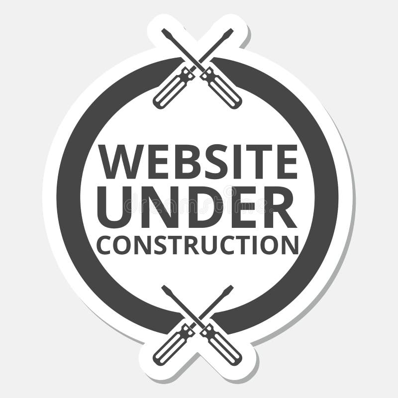 Website under construction stock vector. Illustration of caution - 83533491