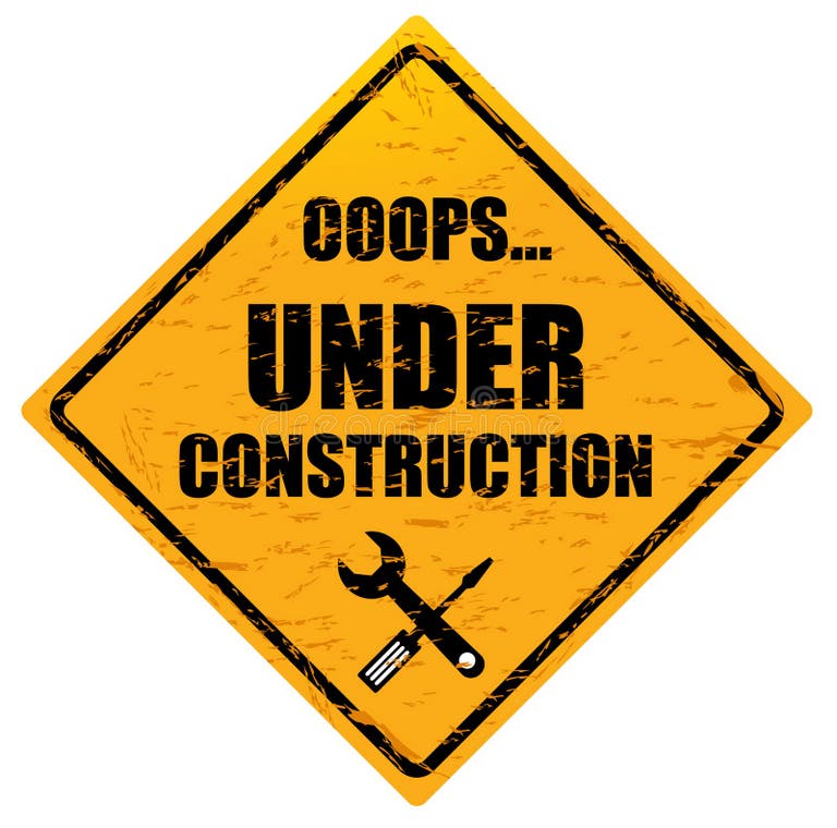 Website under construction stock illustration. Illustration of rhombus ...