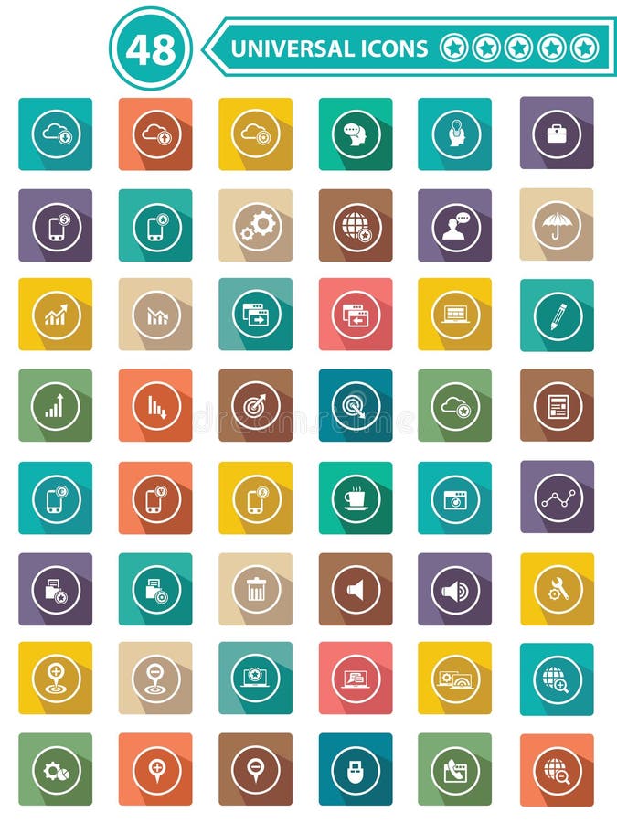 Website,Universal icons stock vector. Illustration of mail - 35520098