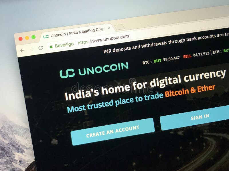 Website of Unocoin editorial image. Image of indian - 125466970