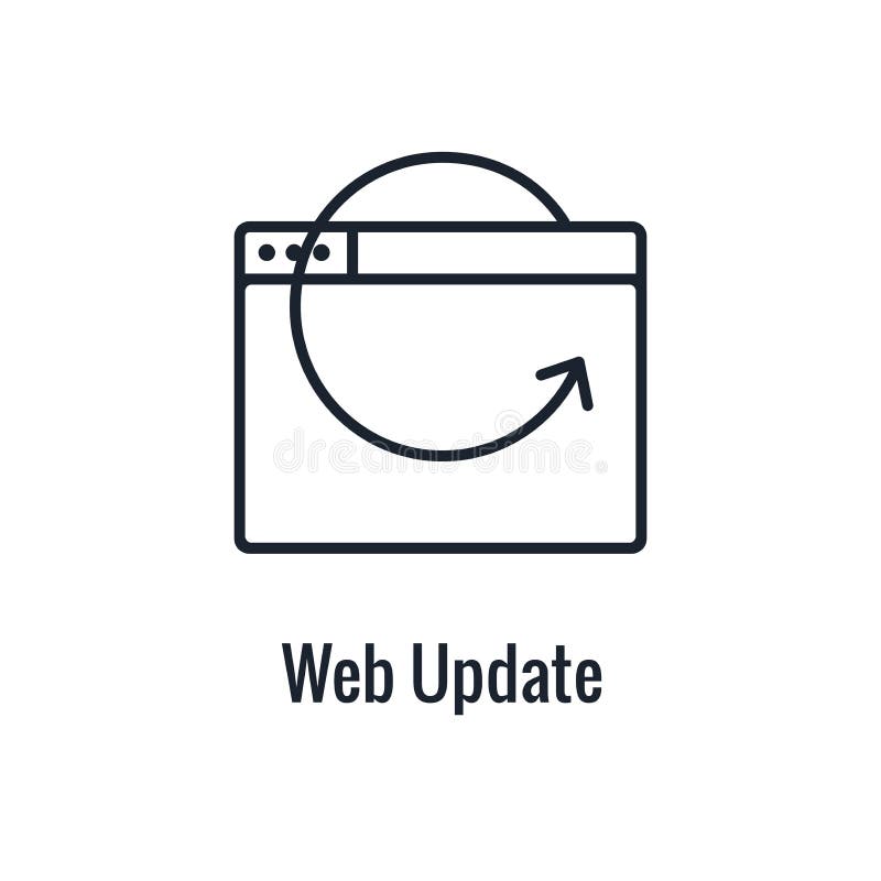 Website Update Icon - with Arrows Thin Line - Outline Imagery Stock ...
