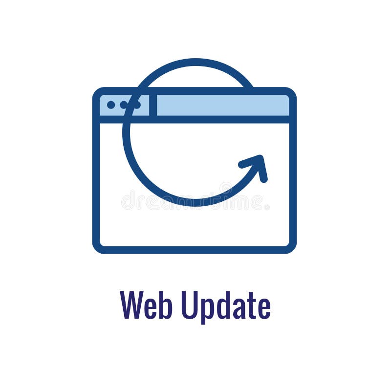 Website Update Icon - with Arrows Thin Line - Outline Imagery Stock ...