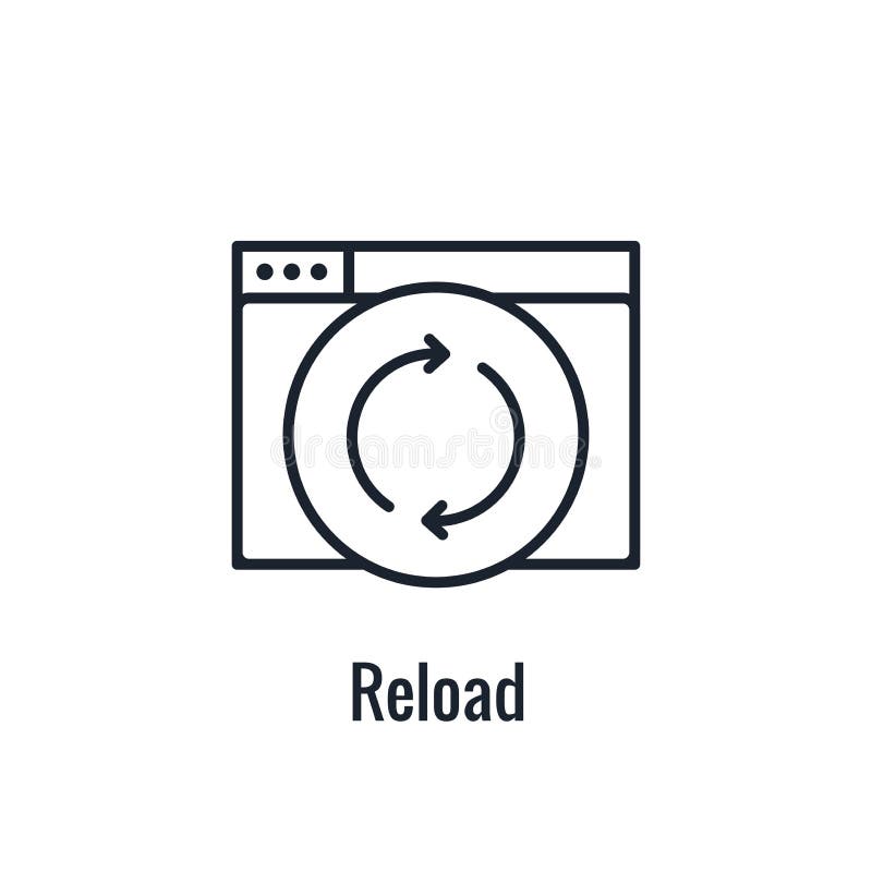 Website Update Icon - with Arrows Thin Line - Outline Imagery Stock ...