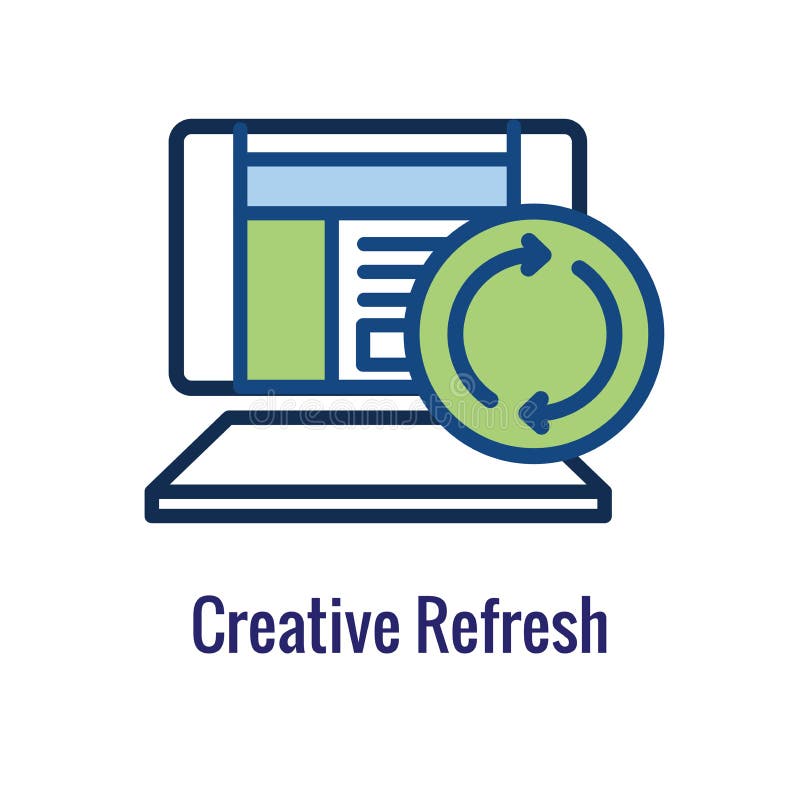 Website Update Icon - with Arrows Thin Line - Outline Imagery Stock ...