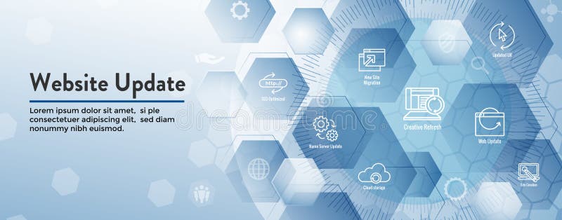 Website Update Icon Set with Web Header Banner Stock Vector ...