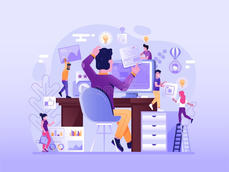 Web Site Upgrade and New Features Concept Stock Vector - Illustration ...