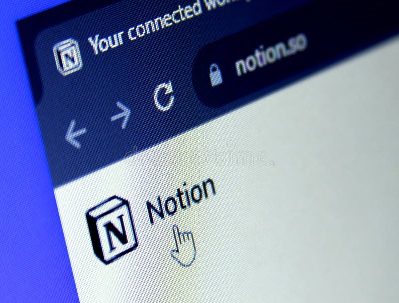 Notion ai software company editorial stock photo. Image of productivity ...