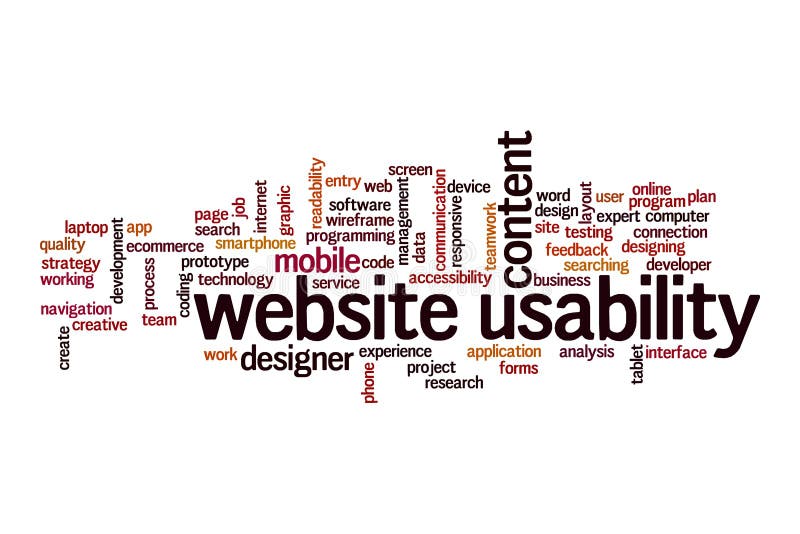 Web Usability Word Cloud Hand Shape Stock Illustration - Illustration ...