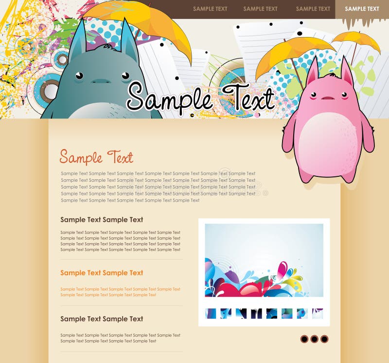 Website Vector Cartoon Characters Stock Illustration - Illustration of ...