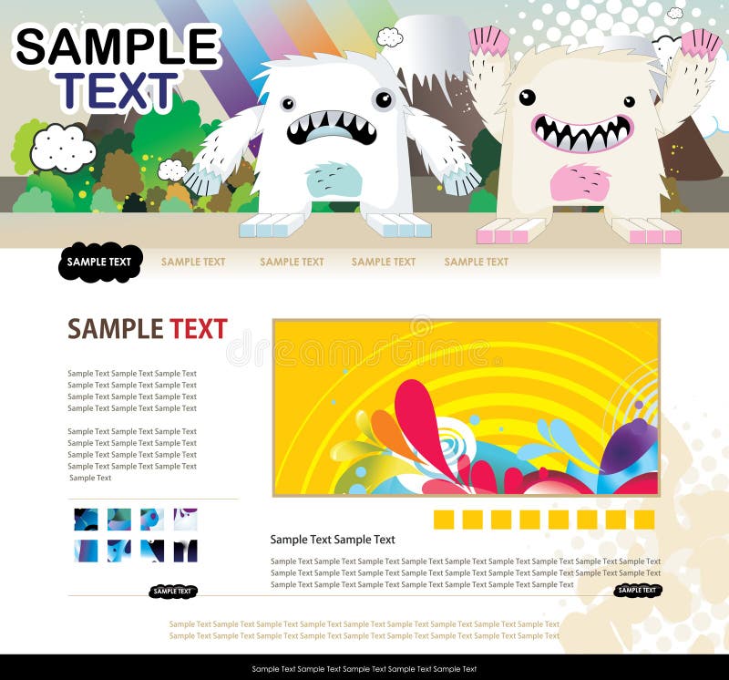 Website Vector Cartoon Characters Stock Illustration - Illustration of ...