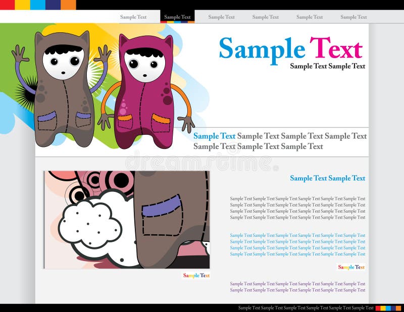 Website Vector Cartoon Characters Stock Illustration - Illustration of ...