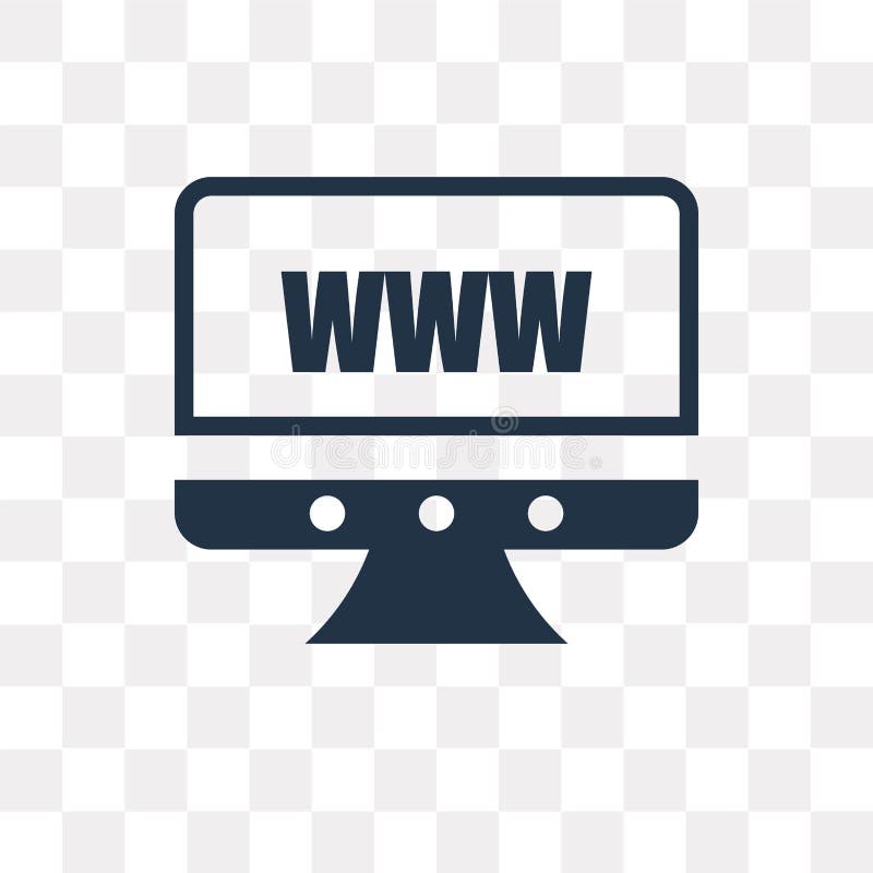 Website Icon on Transparent Background. Vector Stock Illustration ...