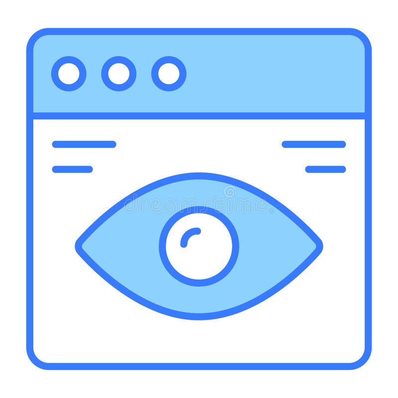 Website Vision Icon Modern Illustration Stock Vector - Illustration of ...