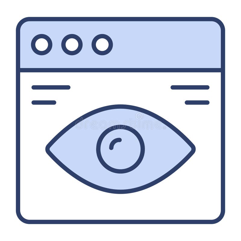 Website Vision Icon Modern Illustration Stock Vector - Illustration of ...