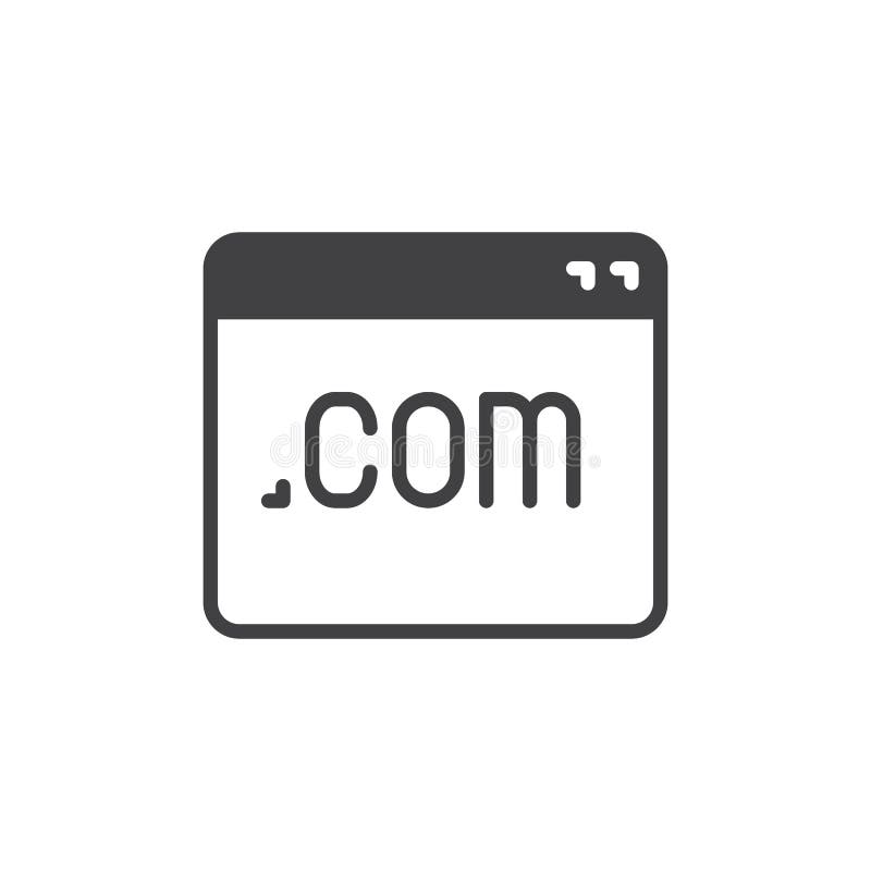 Website, Web Address Icon Vector, Filled Flat Sign, Solid Pictogram ...