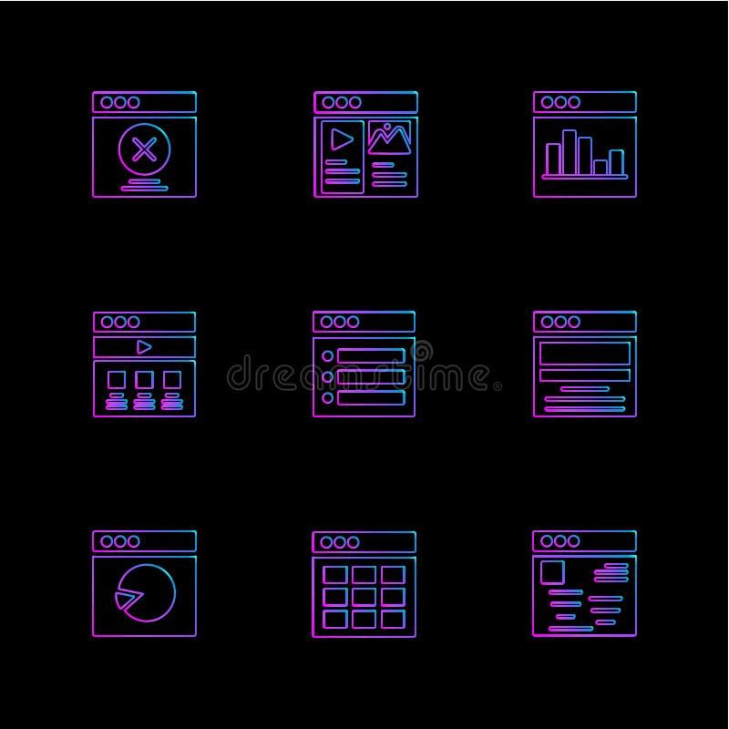 Website , Web , User Interface , Web App , Eps Icons Set Vector Stock ...