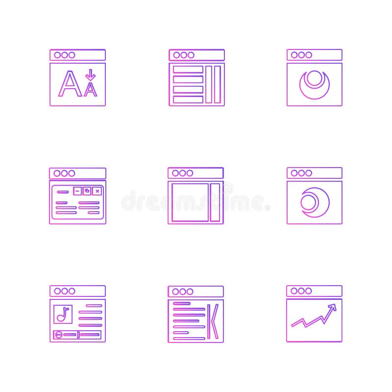 Website , Web , User Interface , Web App , Eps Icons Set Vector Stock ...