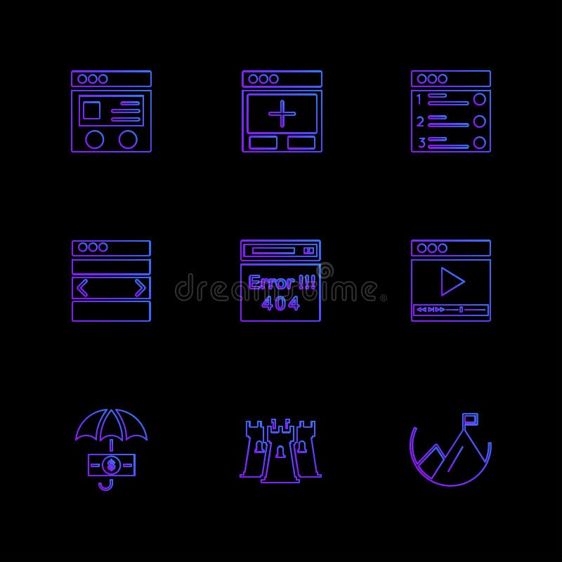Website , Web , User Interface , Web App , Eps Icons Set Vector Stock ...
