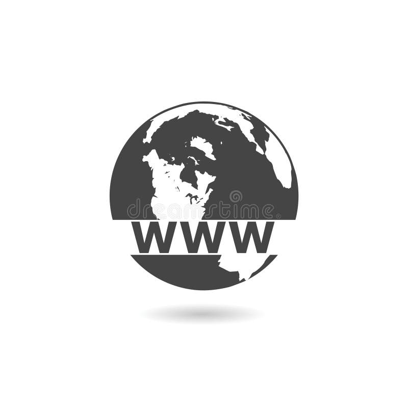 Blue Website Icon Isolated on White Background. Globe Icon Stock Vector ...