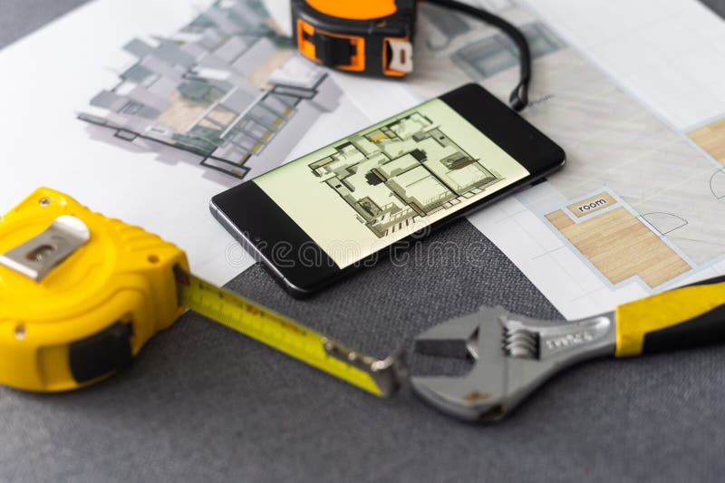 Website Wireframe Sketch and Programming Code on Smartphone Editorial ...