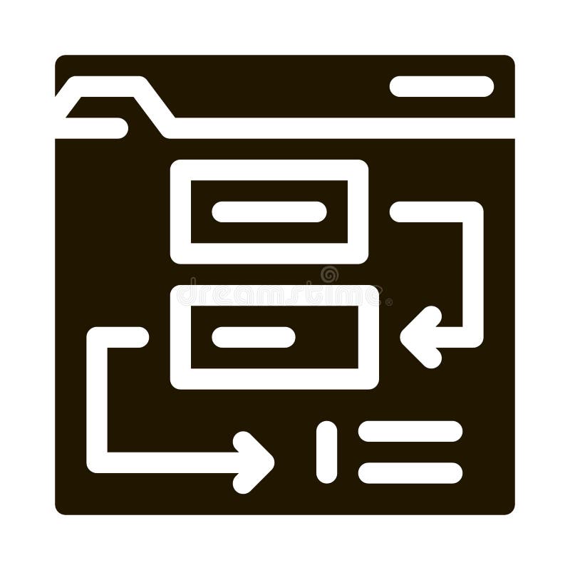 Website Working Process Steps Icon Vector Glyph Illustration Stock ...