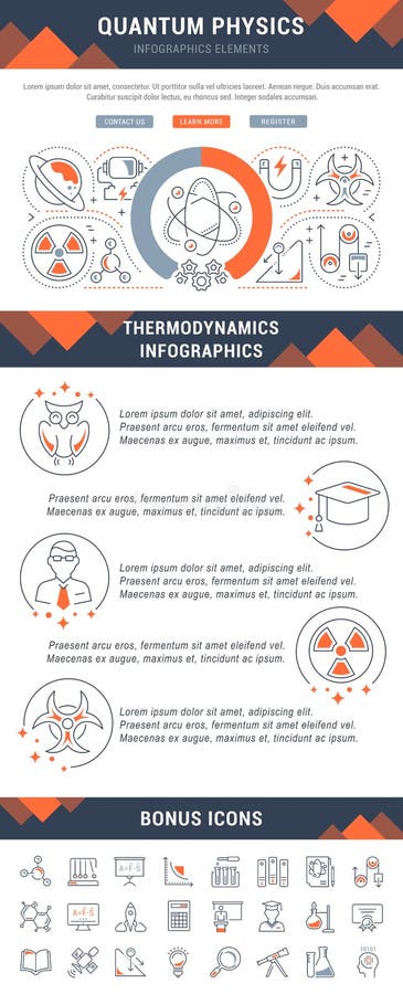 Kvantfysiklinjeikon vektor illustrationer. Illustration av isolerat ...