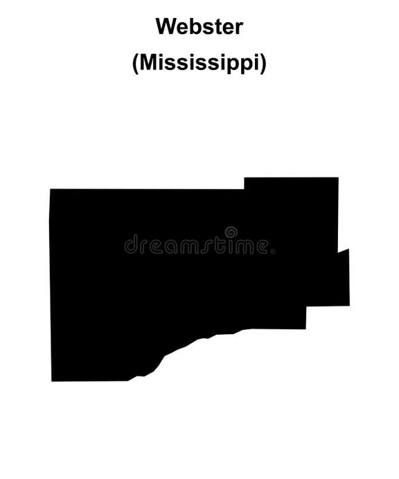 Webster outline map stock vector. Illustration of detailed - 357458288