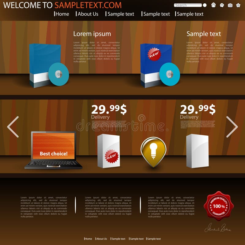 Webstore Template stock vector. Illustration of paper - 255207832