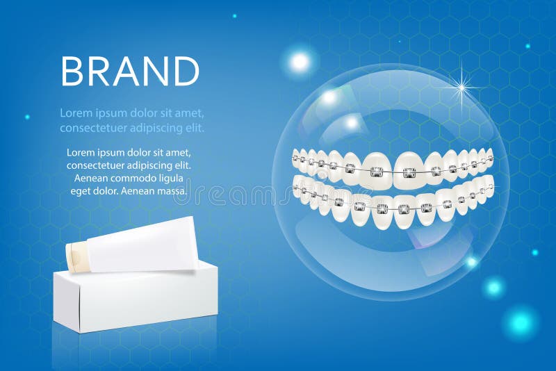 WebVector, 3D Advertising of Whitening Toothpaste. a Graphic Concept ...