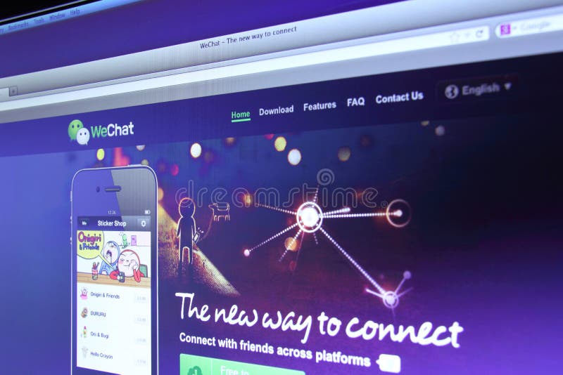 WeChat网页 编辑类照片. 图片 包括有 传讯, 即时, 信使, 阿帕卢萨马, 联络, 消息, 朋友 - 36594031