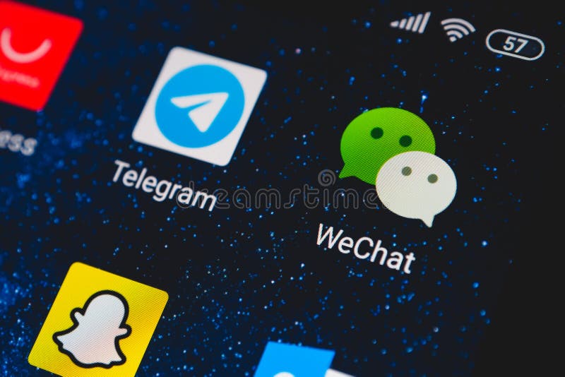 WeChat App Icon on the Screen Smartphone Editorial Stock Photo - Image ...