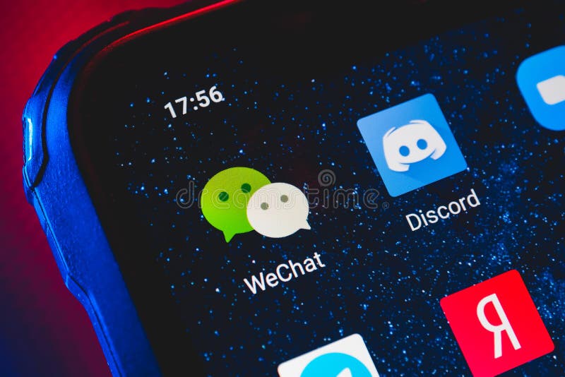 WeChat App Icon on the Screen Smartphone Editorial Stock Photo - Image ...