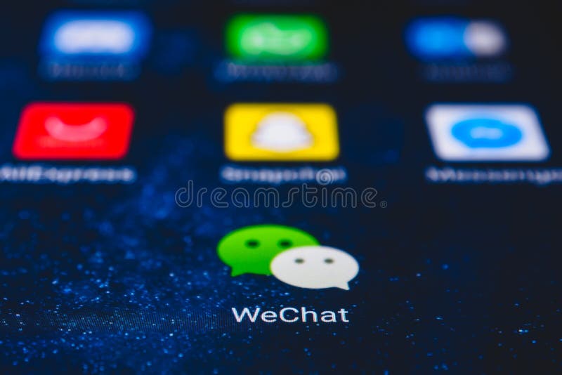 WeChat App Icon on the Screen Smartphone Editorial Photography - Image ...