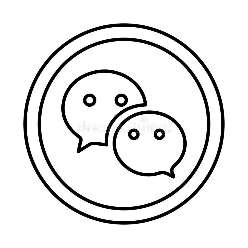 WeChat Icon editorial stock image. Illustration of wechat - 257538774