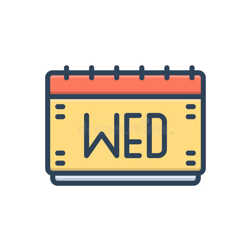 Color Illustration Icon for Wed, Weekly and Day Stock Illustration ...