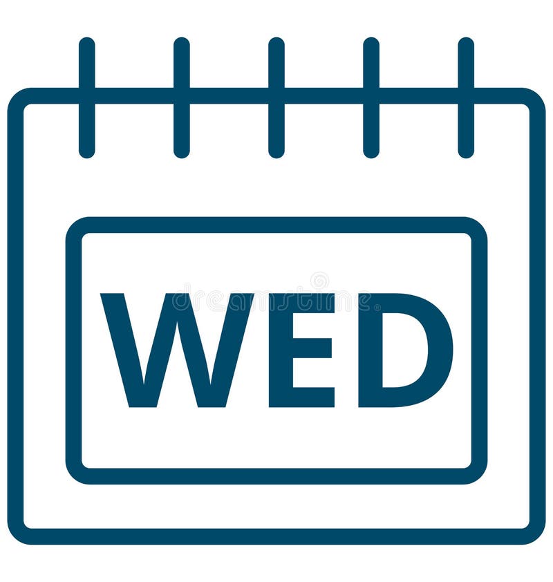 Wed, Wednesday Special Event Day Vector Icon that Can Be Easily ...