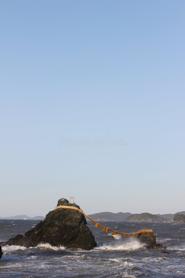 Wedded Rocks Japan stock photo. Image of outdoors, travel - 75991998