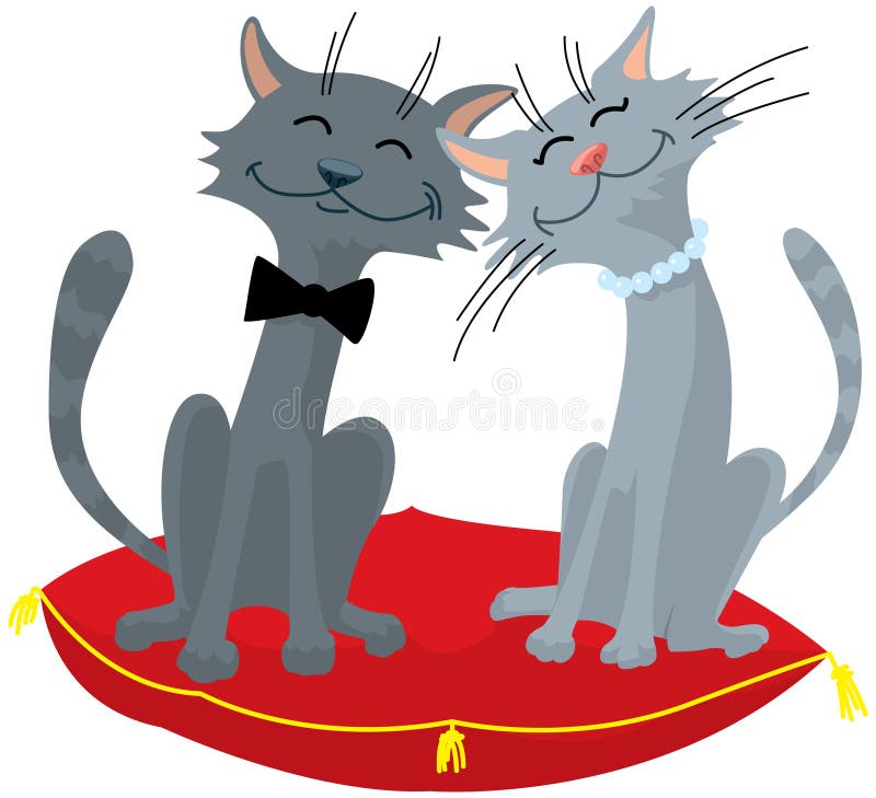 Cats wedding stock vector. Illustration of animal, couple - 28599537