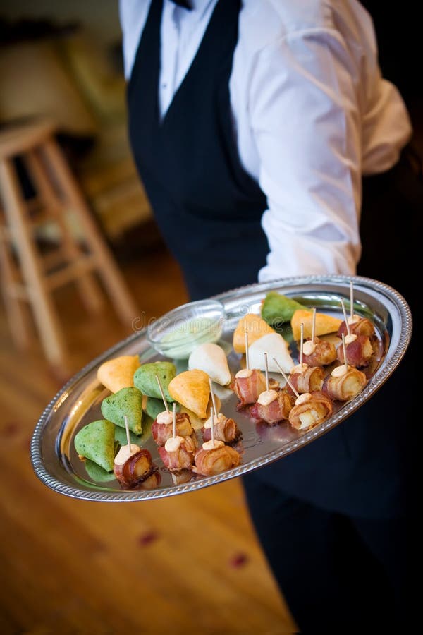 Wedding Appetizers Being Served Stock Image - Image of party, catering ...
