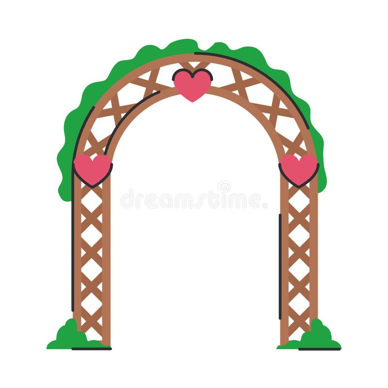 Wedding arch decoration stock vector. Illustration of wedding - 357624582