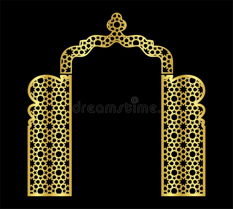 Islamic Laser Wedding Arch Gate Template for Cutting from Vinyl the ...