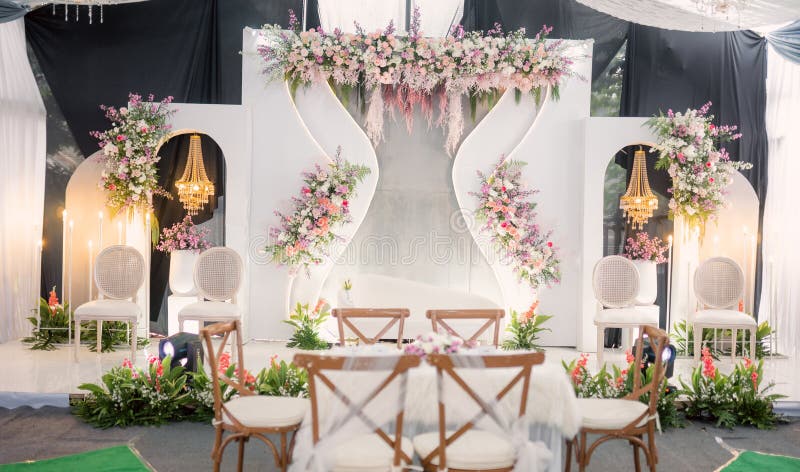 Wedding backdrop display stock photo. Image of beautiful - 277473868