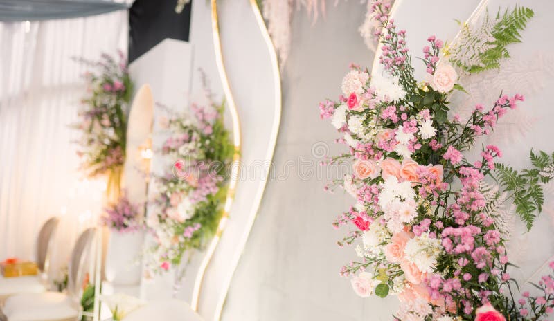 Wedding backdrop display stock image. Image of celebrate - 277472987
