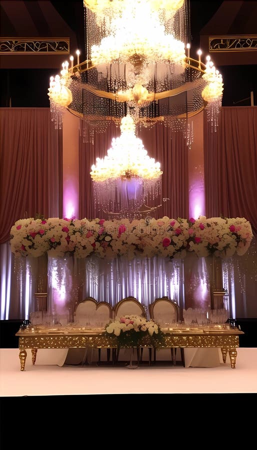 Wedding Backdrop, Made with Generative AI Stock Image - Image of ...