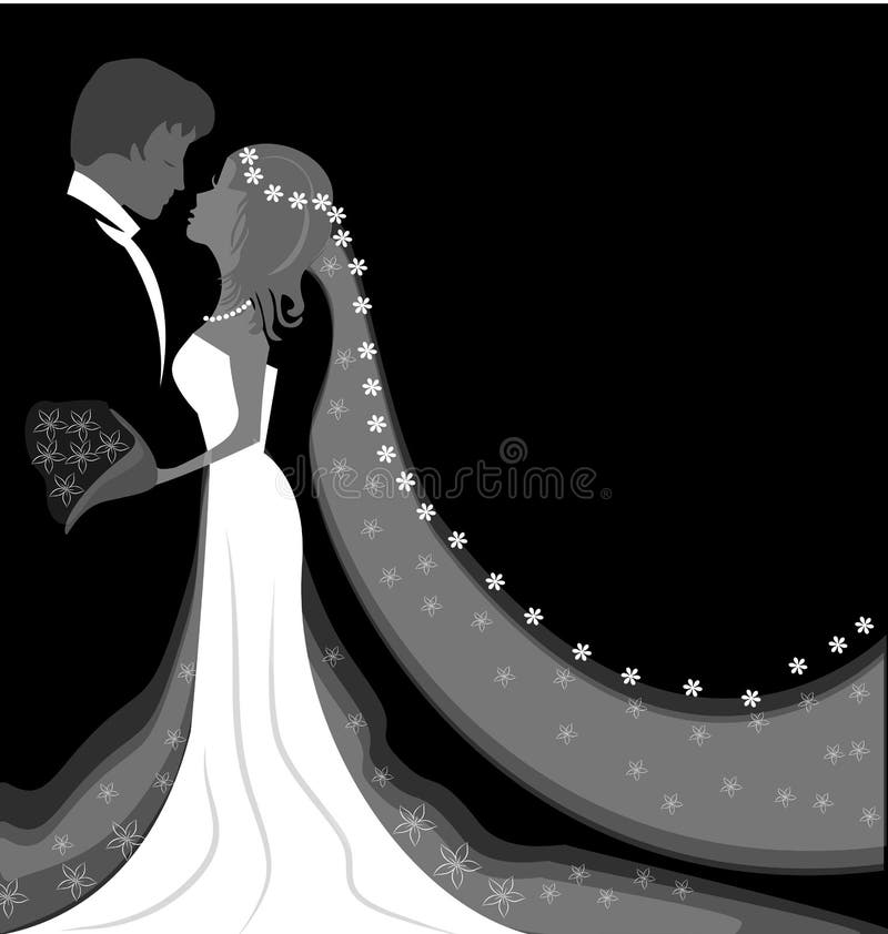 Wedding Background Bride and Groom Stock Vector - Illustration of ...