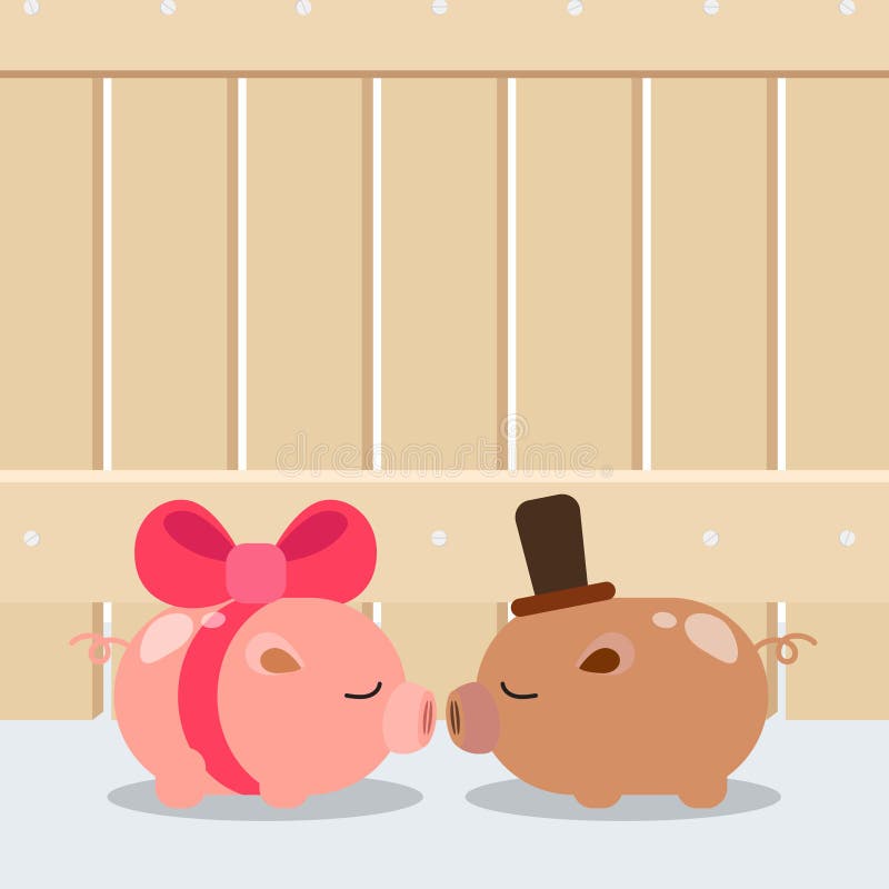 Pig Wedding Couple Cartoon Stock Illustrations – 93 Pig Wedding Couple ...